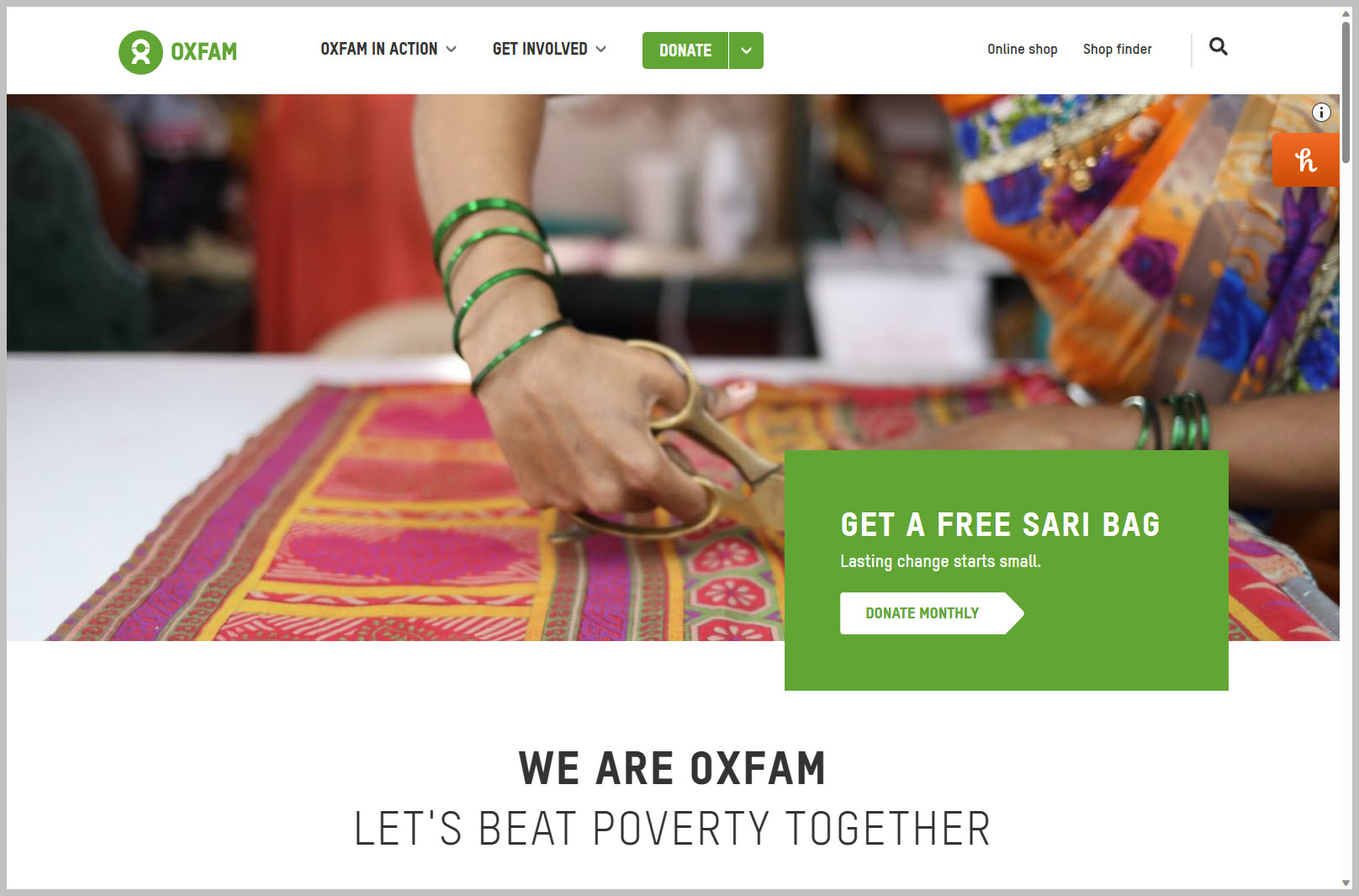 100 Words and the Charities Websites